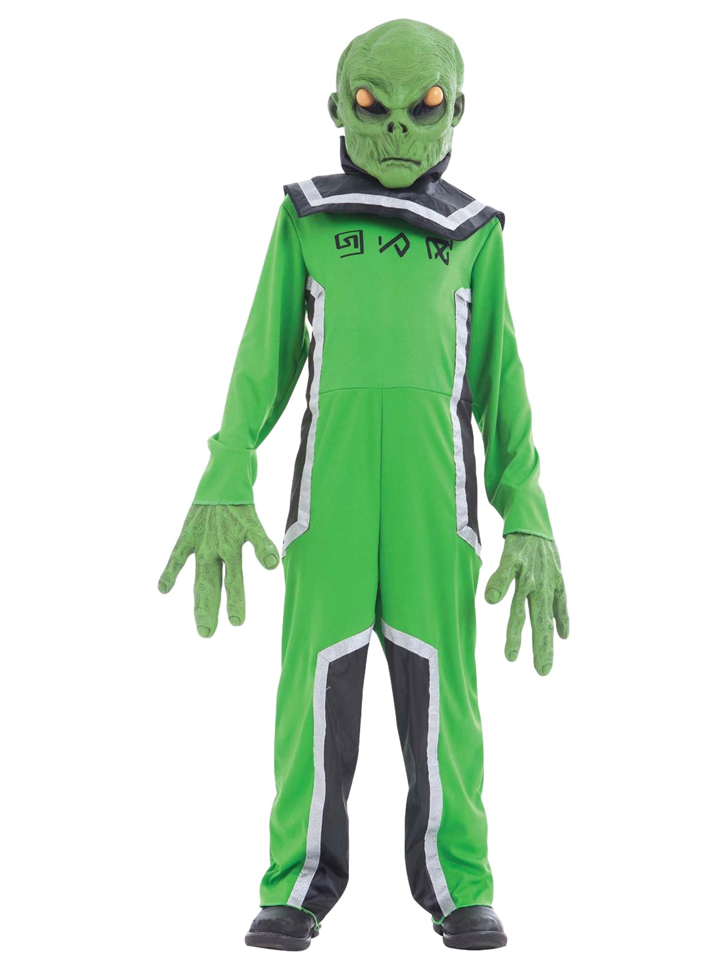 Boys Green Alien Commander Jumpsuit Halloween Costume L10-12 - Walmart.com