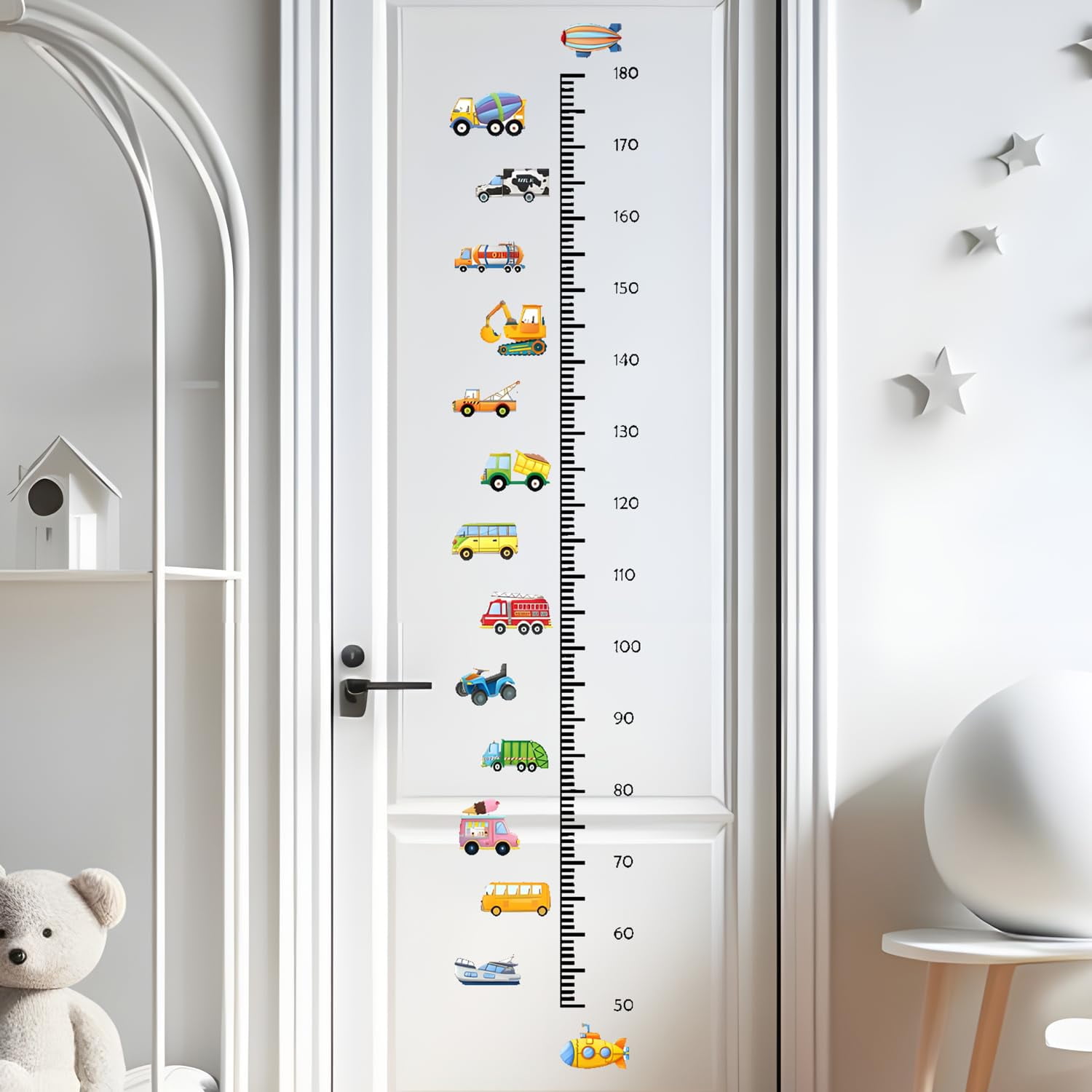 Boys Growth Chart for Kids Room Decor Child Height Measurement Wall ...