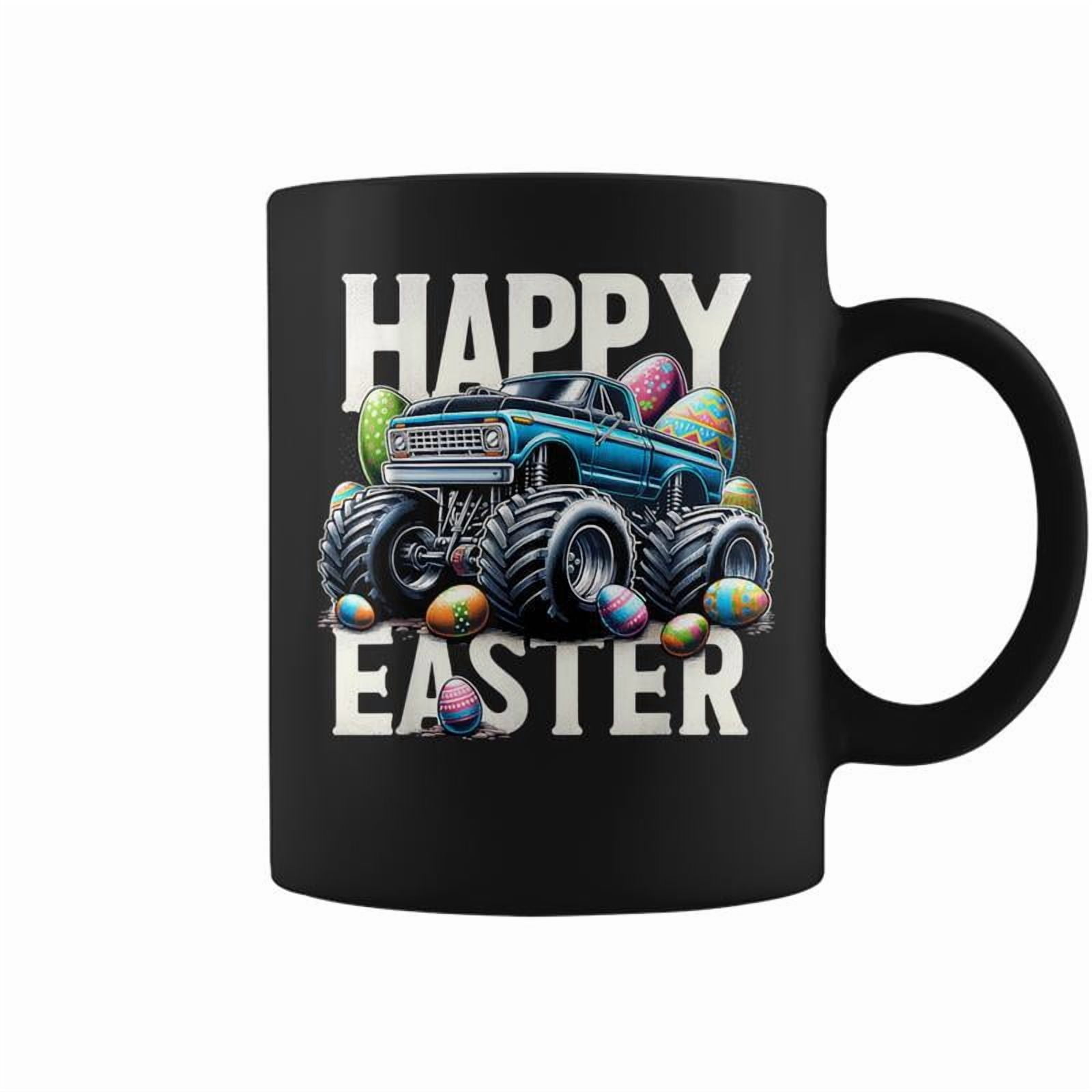 Boys Happy Easter Monster Truck Easter Eggs Hunt Toddler Kid Coffee ...