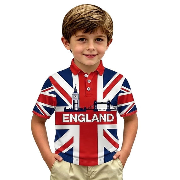 Boys Hawaiian Shirt Jack Casual Short Sleeve Pullover With Patriotic ...