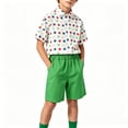 Boys Hawaiian Shirt Short Set Kids Button Down Outfits Boy Short Sleeve ...