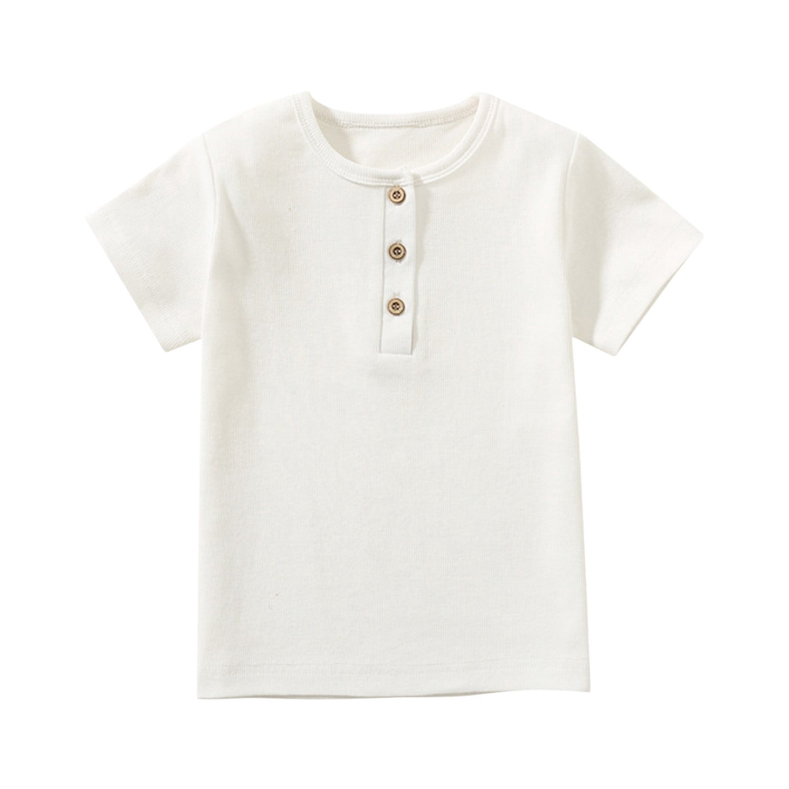Boys Henley Short Sleeve Shirt Tee Cotton Blend Button Front T-Shirt ...