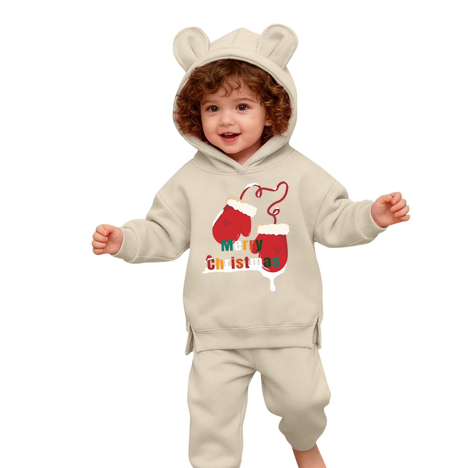 Boys Hoodie Christmas Mittens Kids Long Sleeve Hoodie Pullover Fleece ...