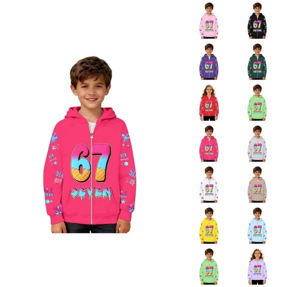 Boys Hoodie Funny 67 Creams Drips Graphic Hoodie Cool Number Meme ...