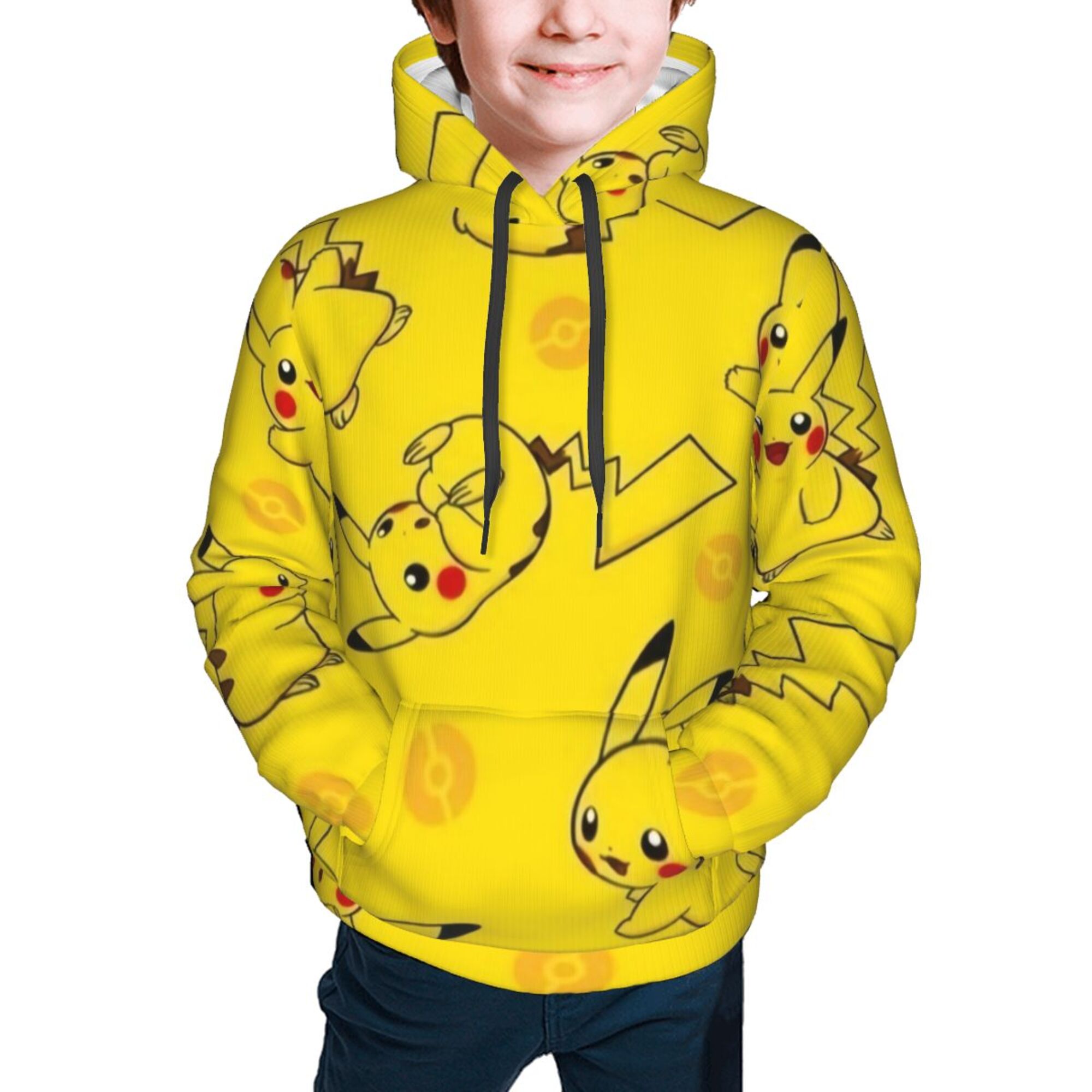 Boys Hoodies,Cute Pokémon-Pikachu Pullover Hoodie Casual Hooded ...