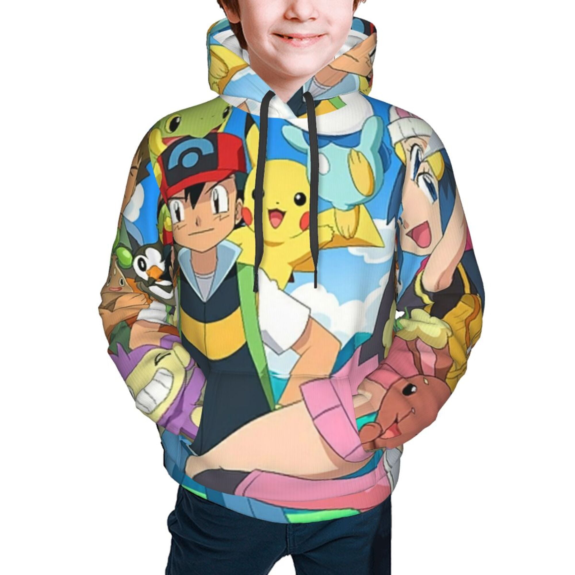 Boys Hoodies,Pokémon-Pikachu Hooded Sweatshirts for Kids Boys Pullovers ...