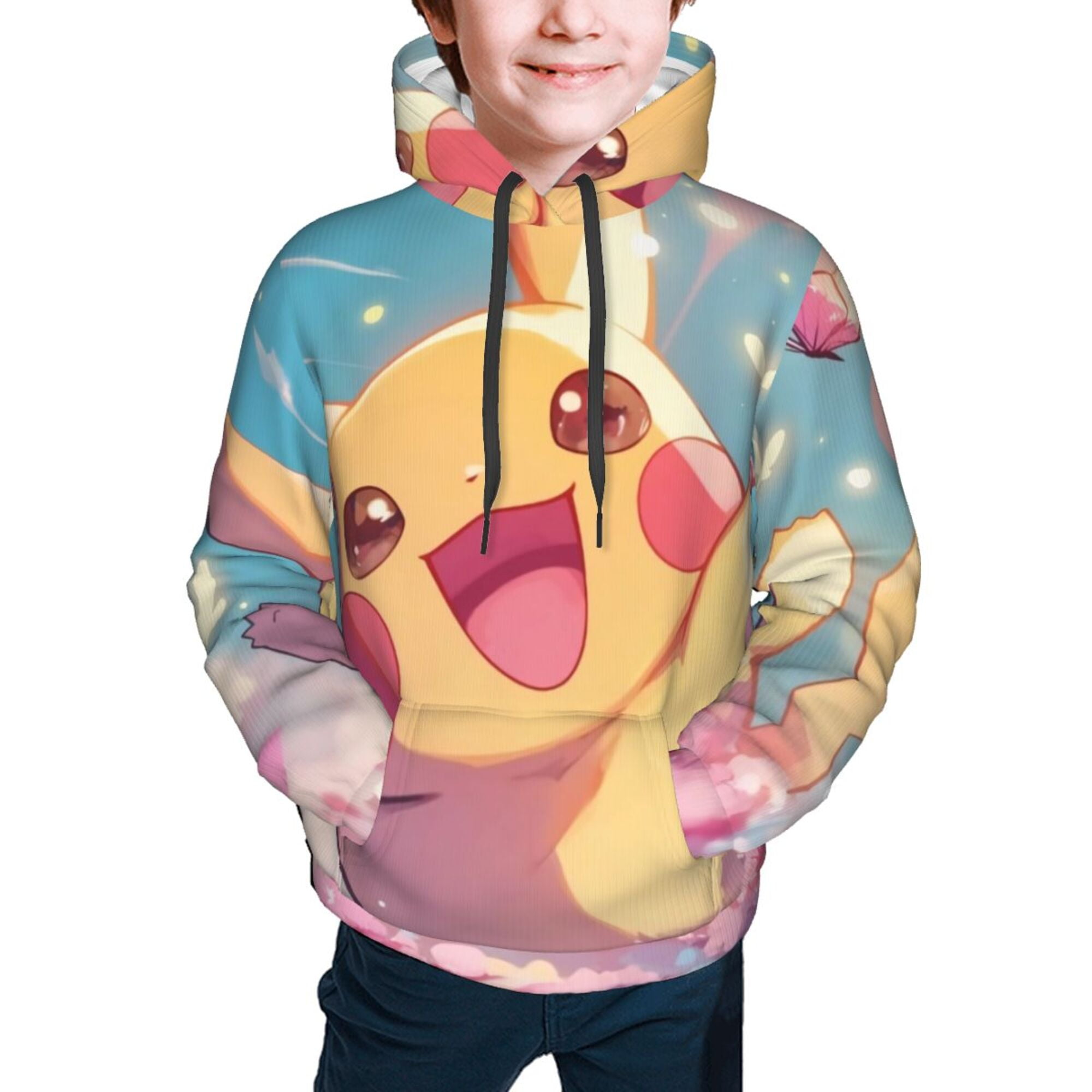 Boys Hoodies,Pokemon-Pikachu Butterfly Hoodies for Kids Boys Pullovers ...