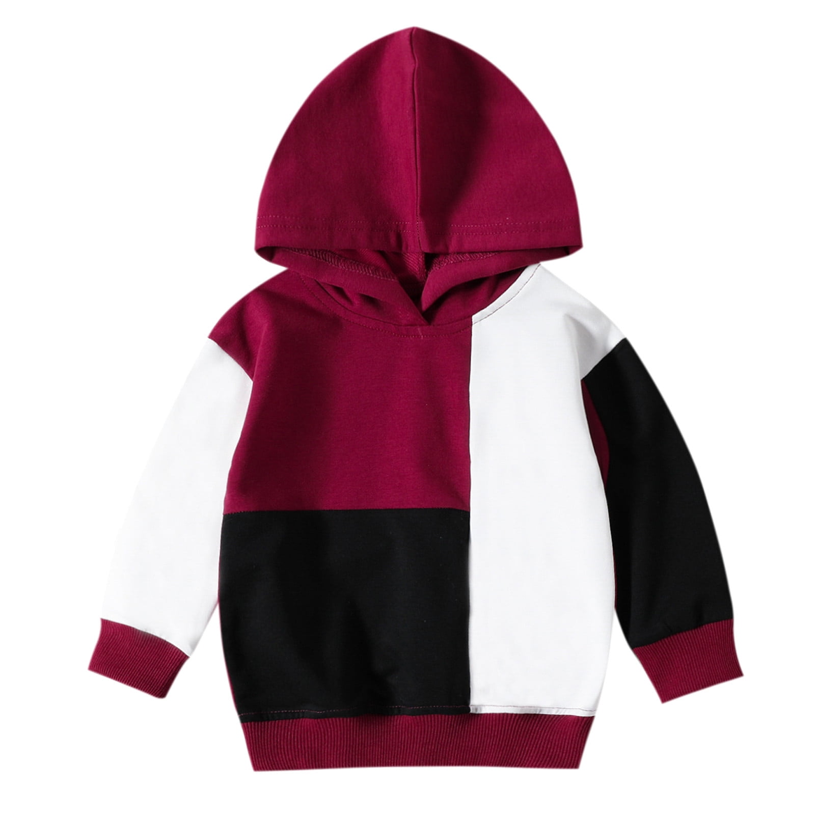Boys Hoodies Size 6 Toddler Boys Autumn Longt Sleeve Color Block Hooded ...
