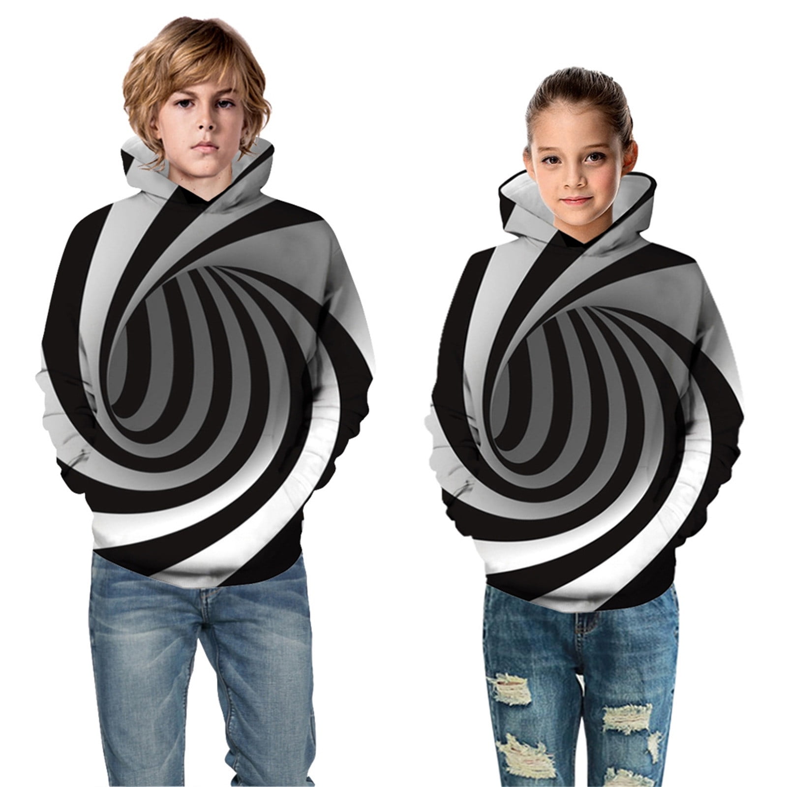 Boys Hoodies & Sweatshirts 3D Print Pullover Cartoon Tops with Pocket ...
