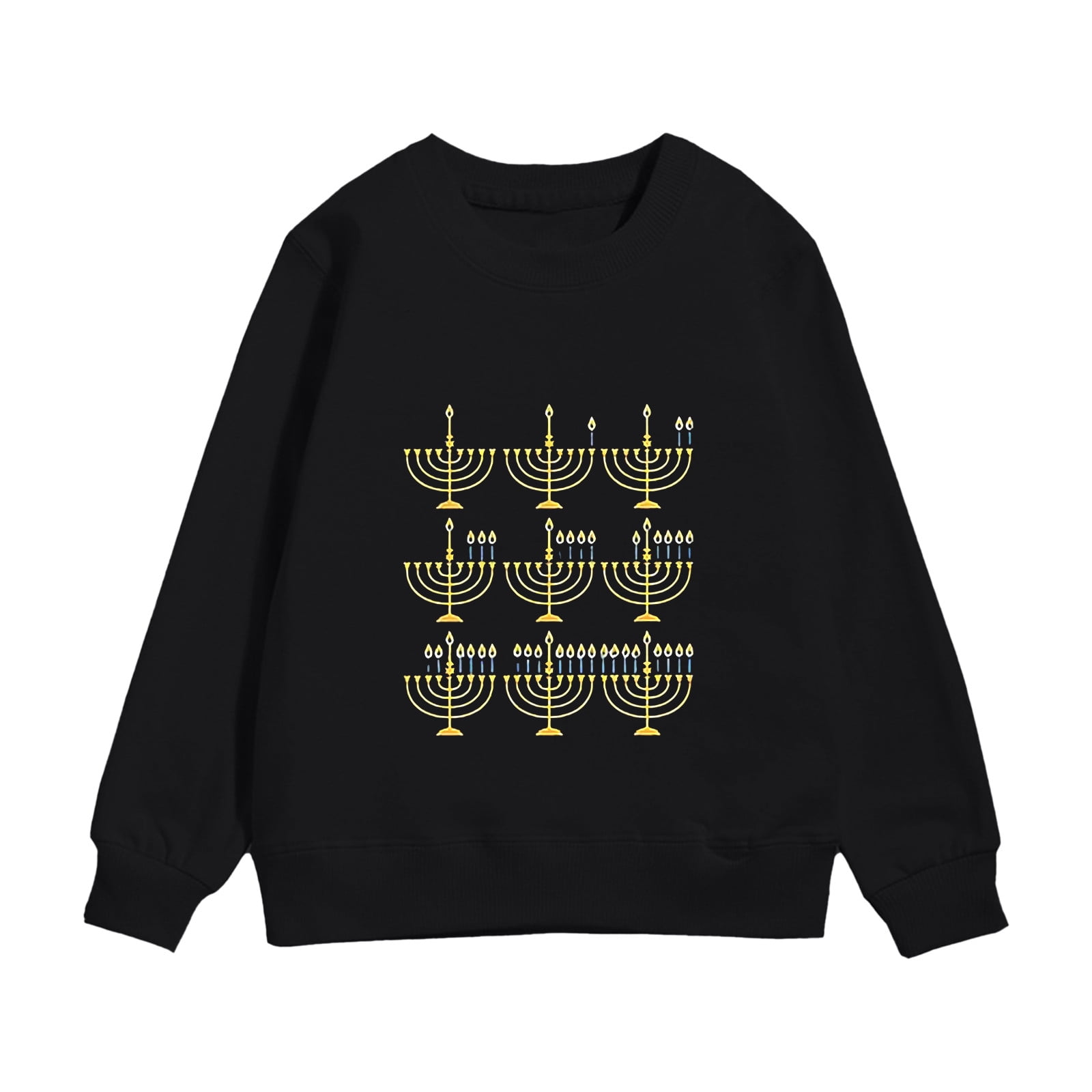 Boys Hoodies Sweatshirts Kids Chanukah Menorah Print Warm Long Sleeve ...