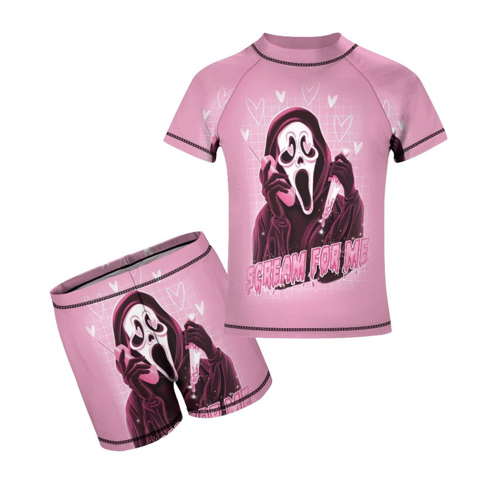 Boys Horror Movie Scre-am0 Rash Guard Set 2 Piece Swimsuits Short ...
