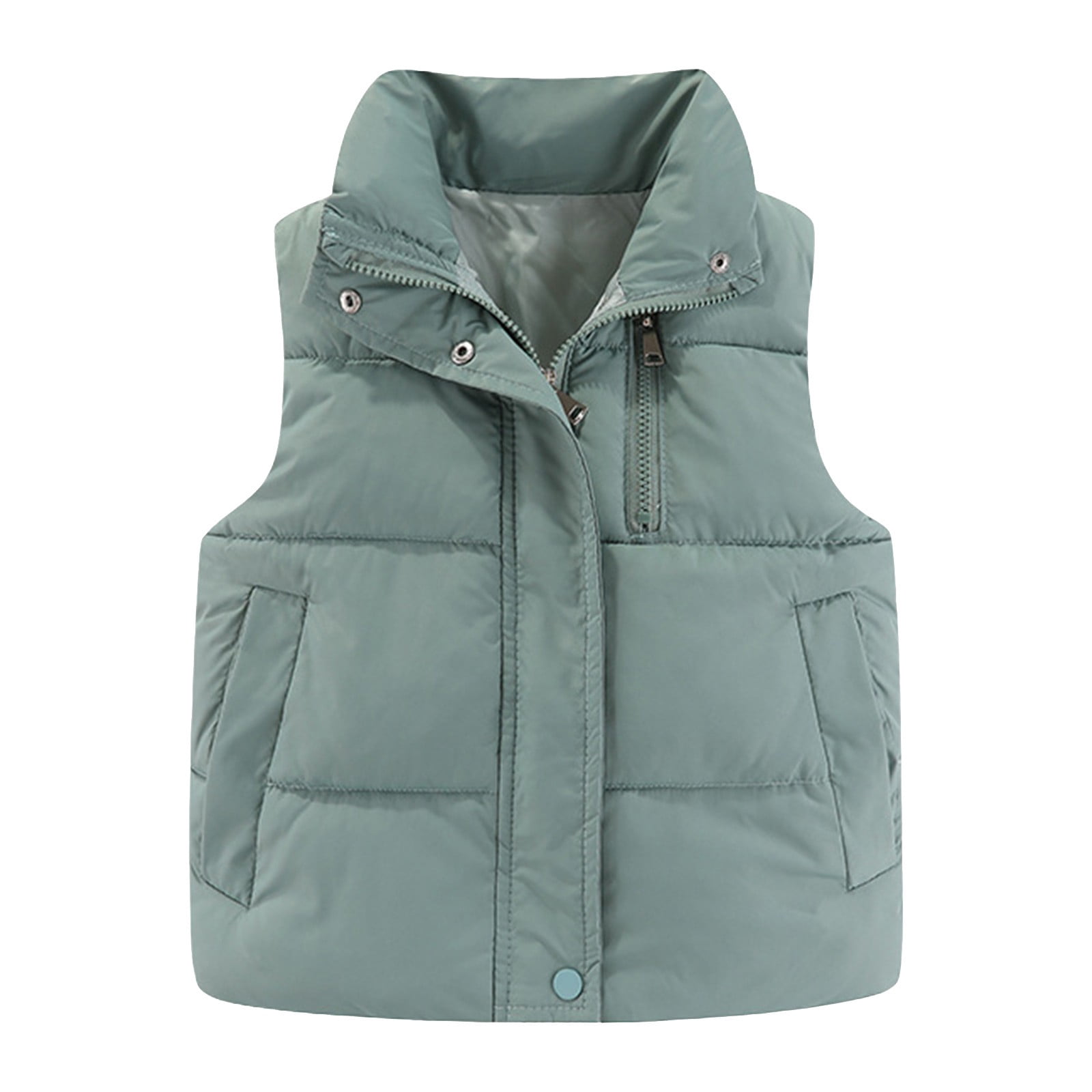 Boys Husky Puffer Vest Little Boys Girls Vest Warm Jacket Stand Up ...
