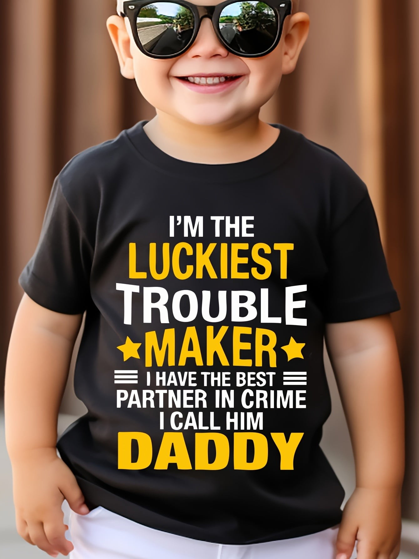Boys' "i'm the Luckiest Troublemaker" Graphic Tee - Fun & Comfortable ...