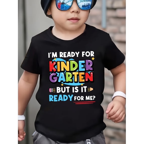 Boys' "I'm Ready for Kindergarten But Is It Ready for Me?" Graphic T ...