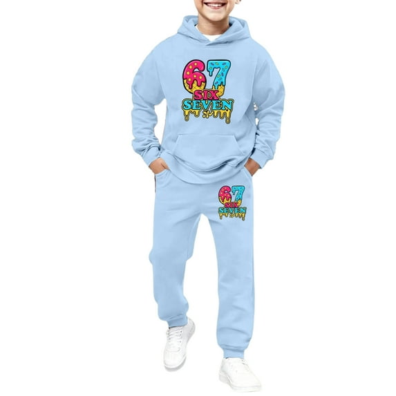 Boys Ice Cream 6 7 Print 2 Piece Sweatsuit Set Hoodie Sweatshirt And ...
