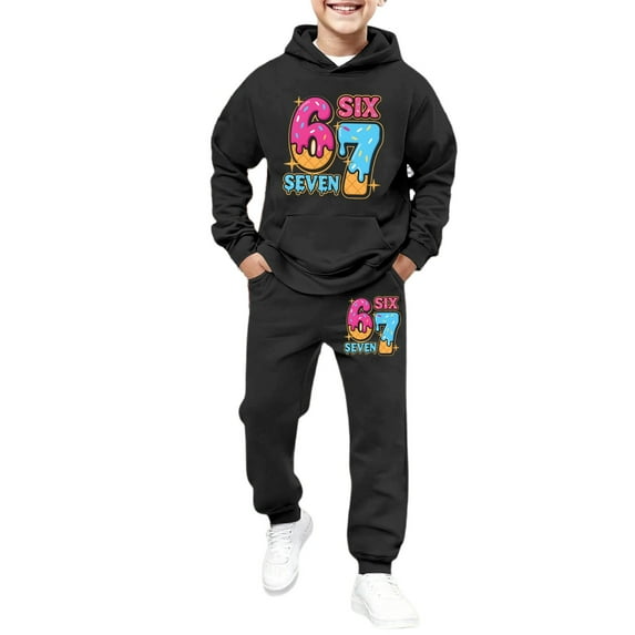 Boys Ice Cream 6 7 Print 2 Piece Sweatsuit Set Ice Cream Hoodie ...
