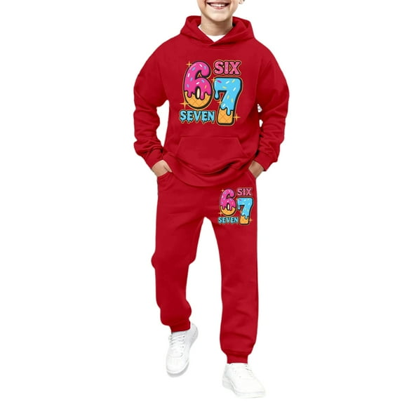 Boys Ice Cream 6 7 Print 2 Piece Sweatsuit Set Ice Cream Hoodie ...