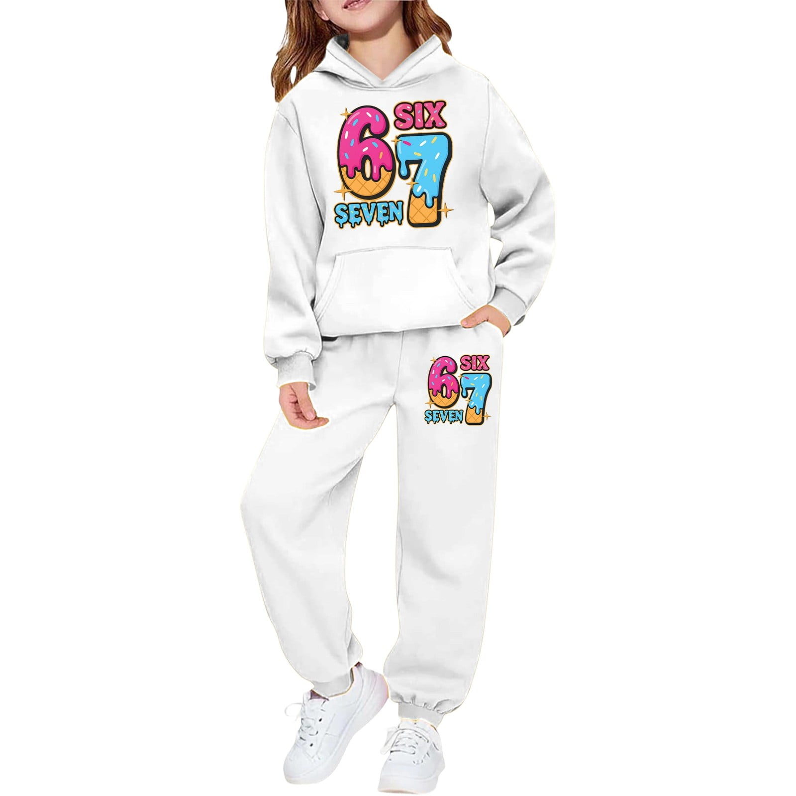Boys Ice Cream 6 7 Print 2 Piece Sweatsuit Set Ice Cream Hoodie ...