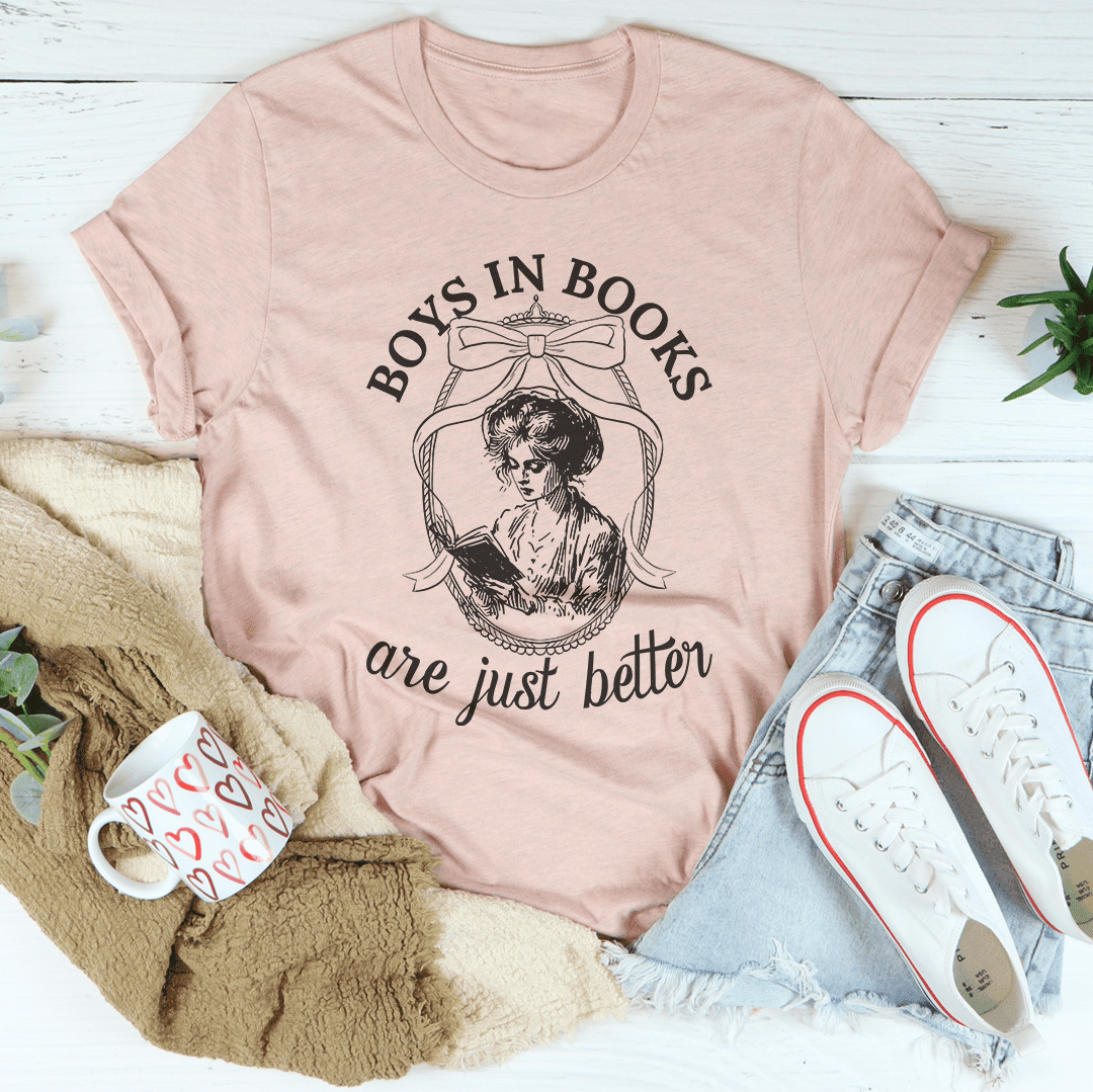 Boys In Books Are Just Better Tee Athletic Heather S Peachy Sunday T ...