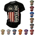 Boys Independence Day Graphic T-Shirt, Stars and Stripes Print Tee for ...
