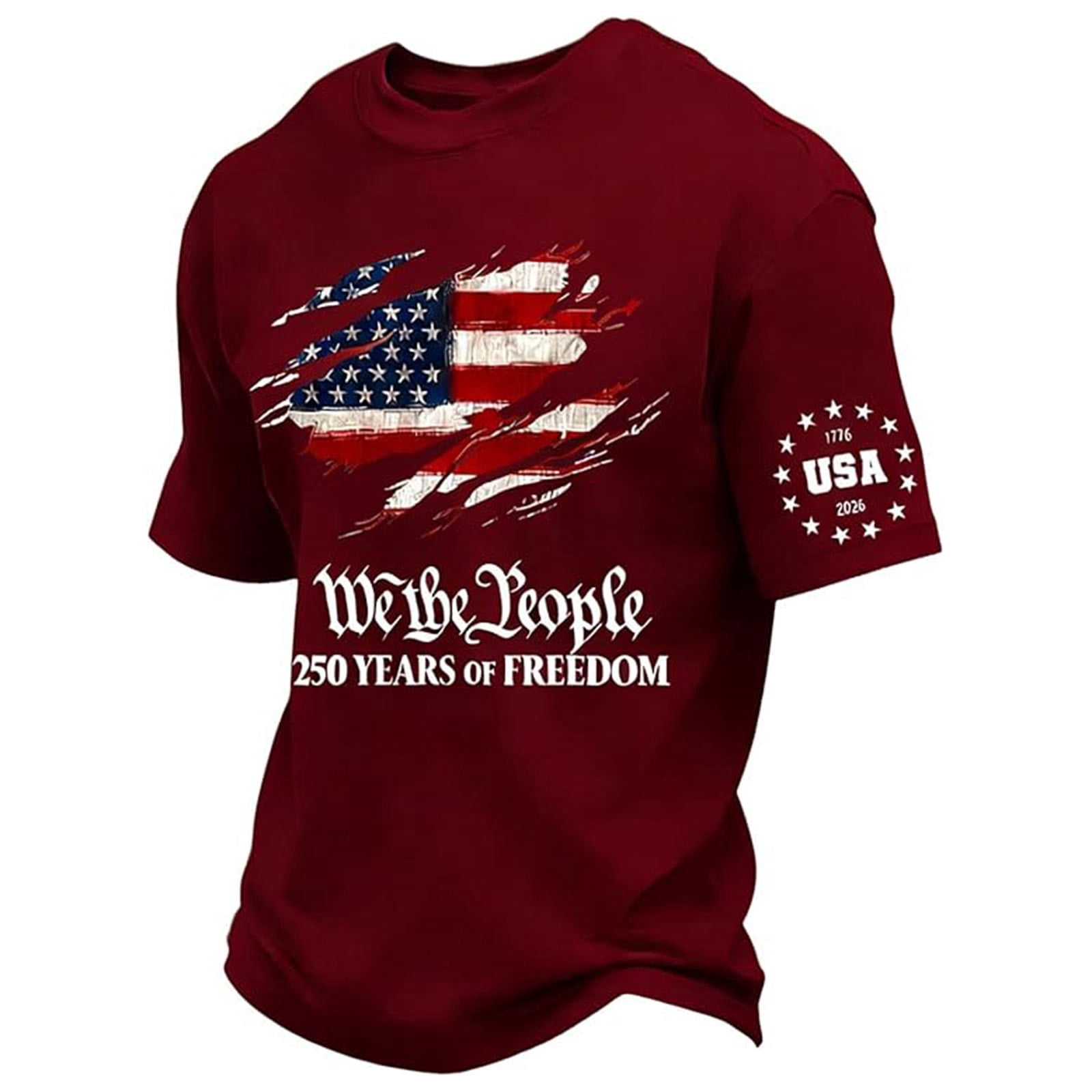 Boys Independence Day Graphic Tee Patriotic Print Design Casual Party ...