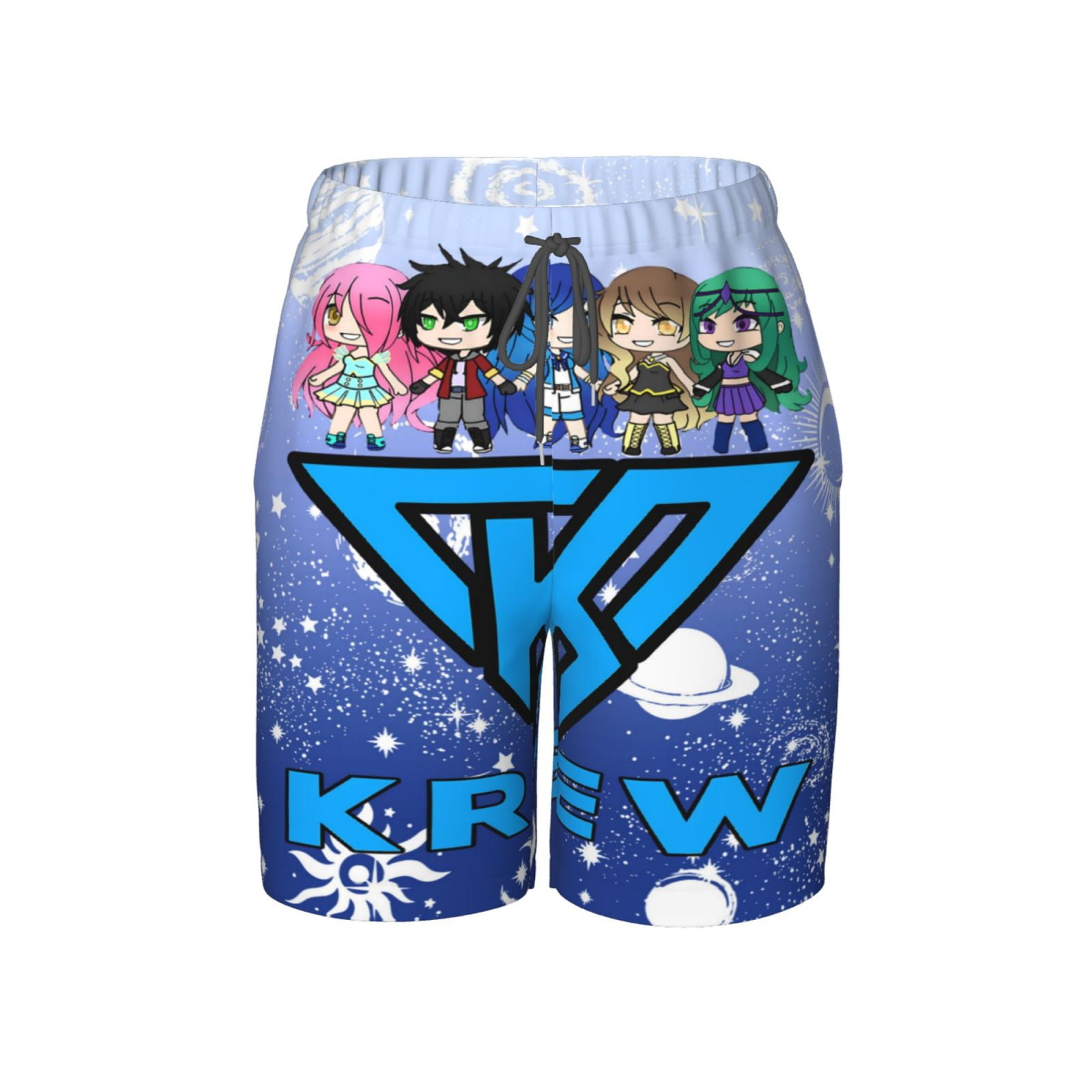 Boys Itsfunneh Krew Swim Trunks With Mesh Liner Kids Cartoon Quick Dry ...