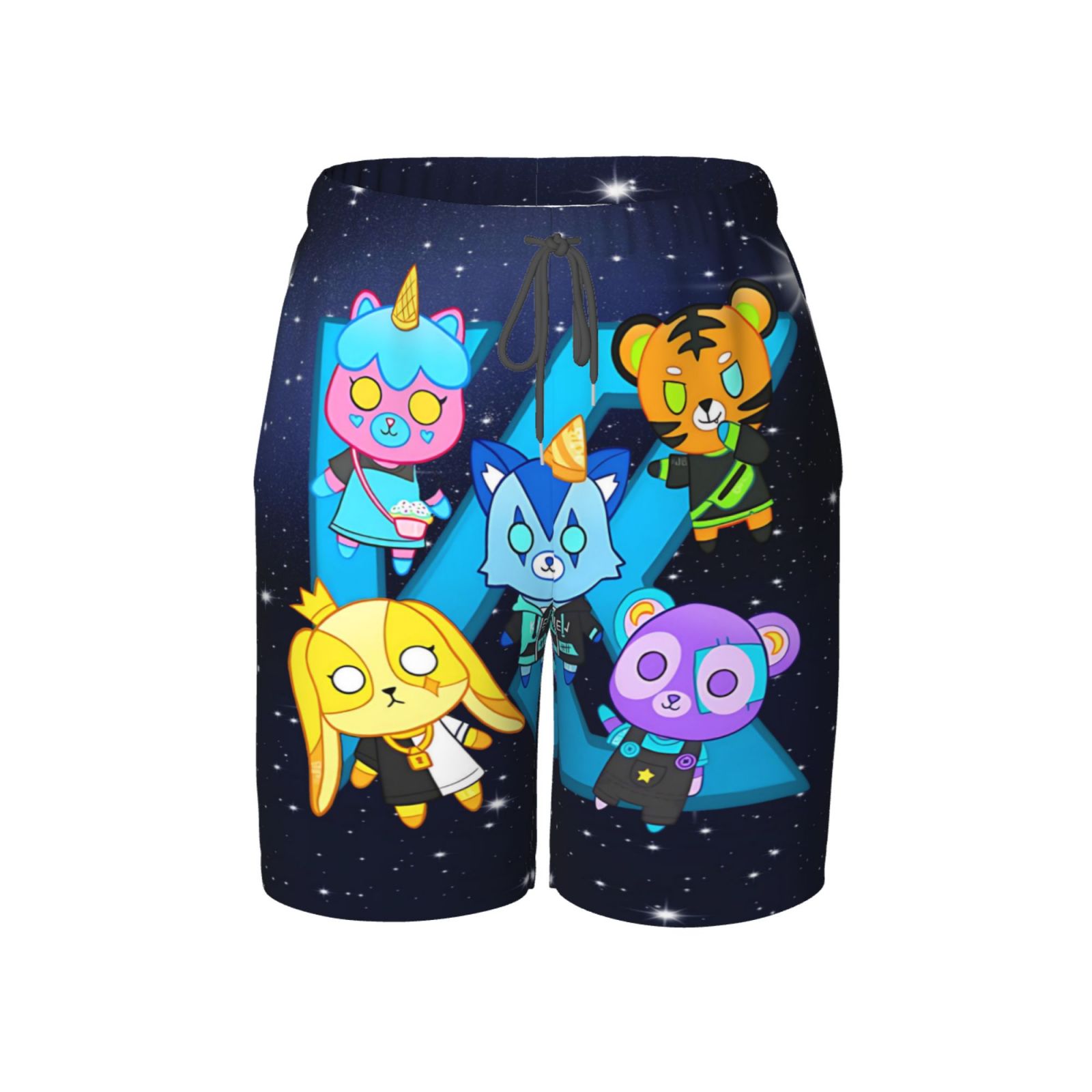 Boys Itsfunneh Krew Swim Trunks With Mesh Liner Kids Cartoon Quick Dry ...