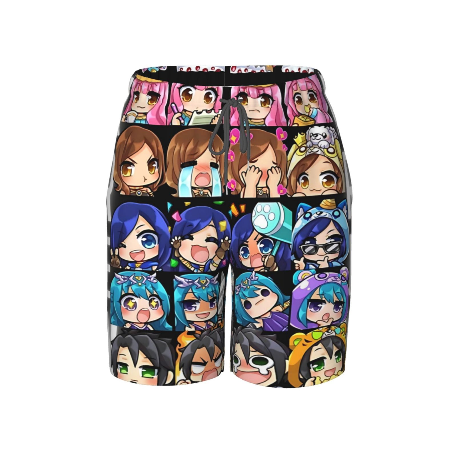 Boys Itsfunneh Krew Swim Trunks With Mesh Liner Kids Cartoon Quick Dry ...