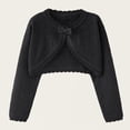 Boys Jacket Girls Cute Bow Cardigan Open Front Cropped Knit Lightweight ...