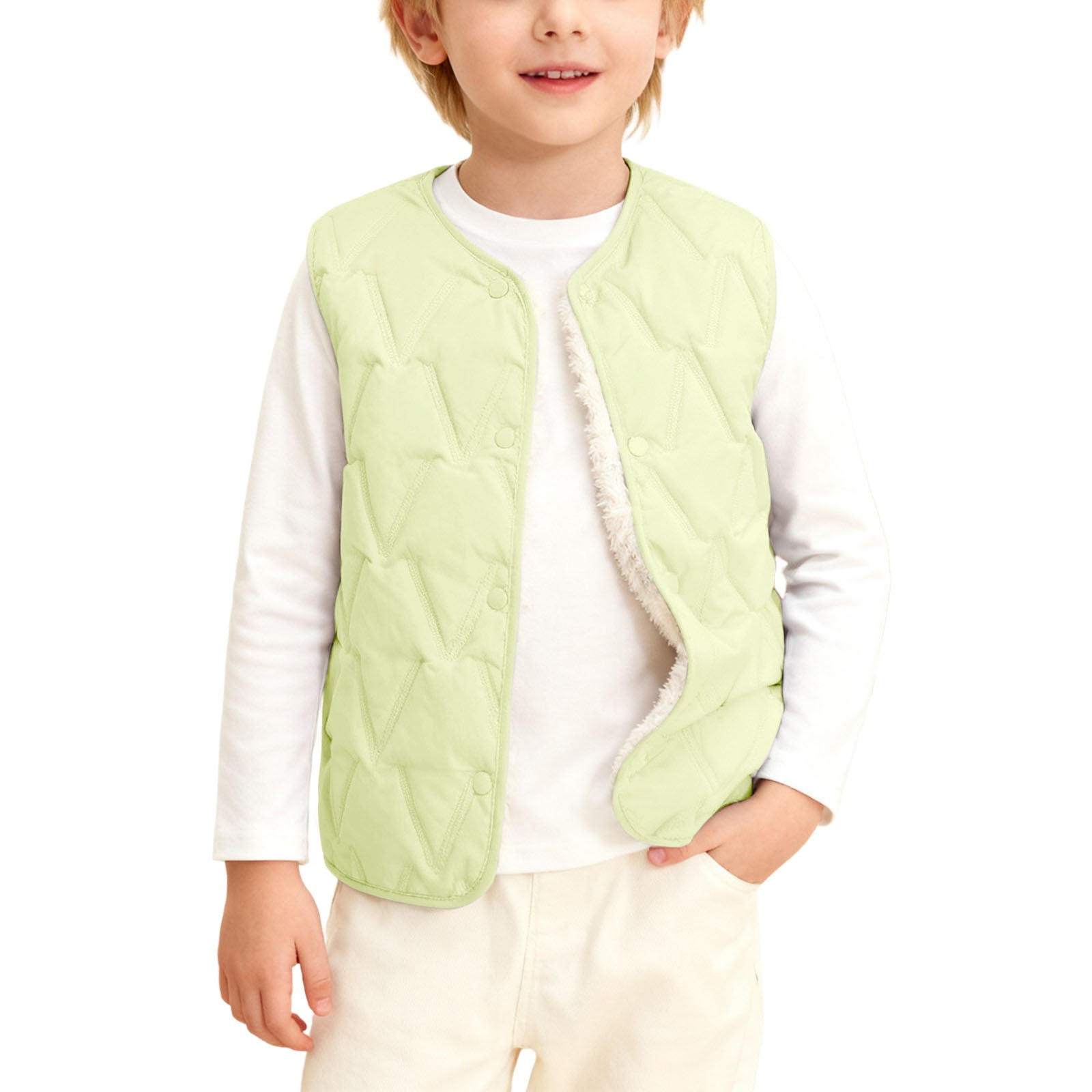 Boys Jacket,Vest Girls Warm Winter Padded Quilted Sleeveless Thermal ...