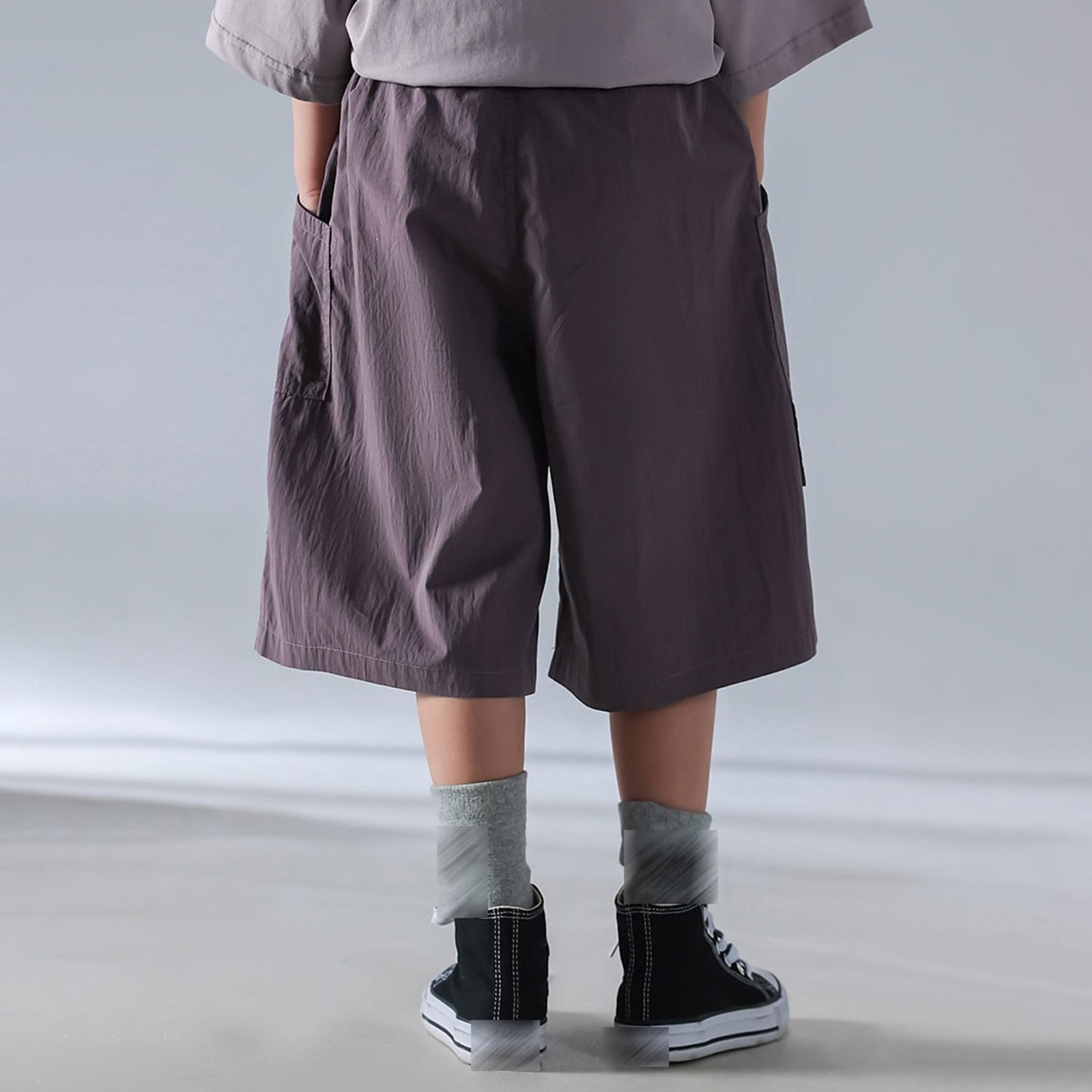 Boys Jean Shorts Relaxed Fit Wide Leg Cargo Jean Shorts Boys Summer ...