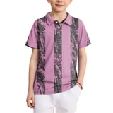 Boys Jersey Polo Shirt Short Sleeve Performance Print Shirts for Boys ...