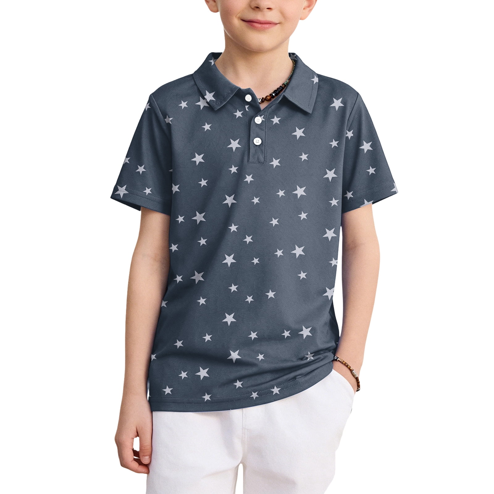 Boys Jersey Polo Shirts- Breathable Summer Fashion Short Sleeve Kids ...