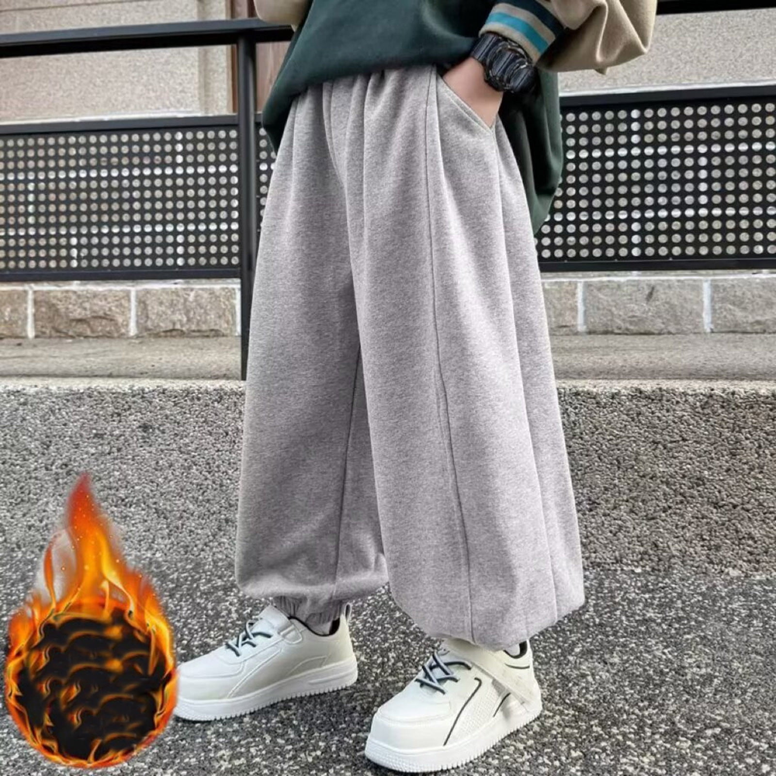 Boys Jogger Pants Athletic Casual -Lined Trousers For Youth Teenagers ...