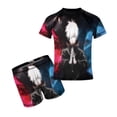 Boys Jujutsu Anime Kaisen Rash Guard Set 2 Piece Swimsuits Short Sleeve ...