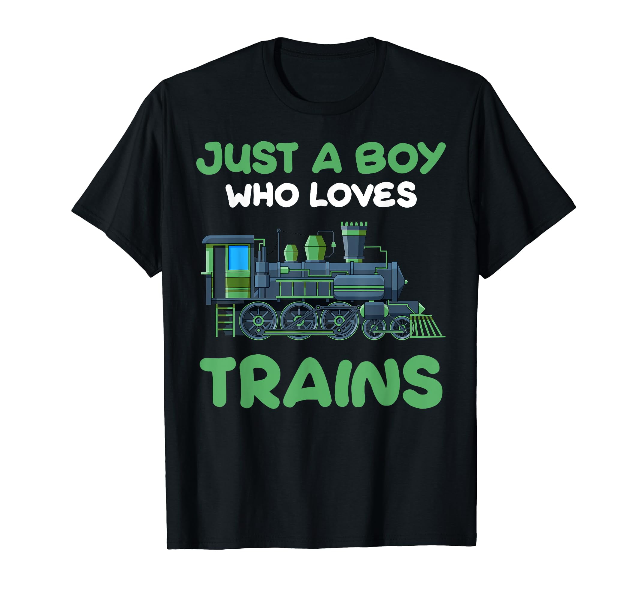 Boys Just a Boy Who Loves Trains Gifts Train Lovers T-Shirt - Walmart.com
