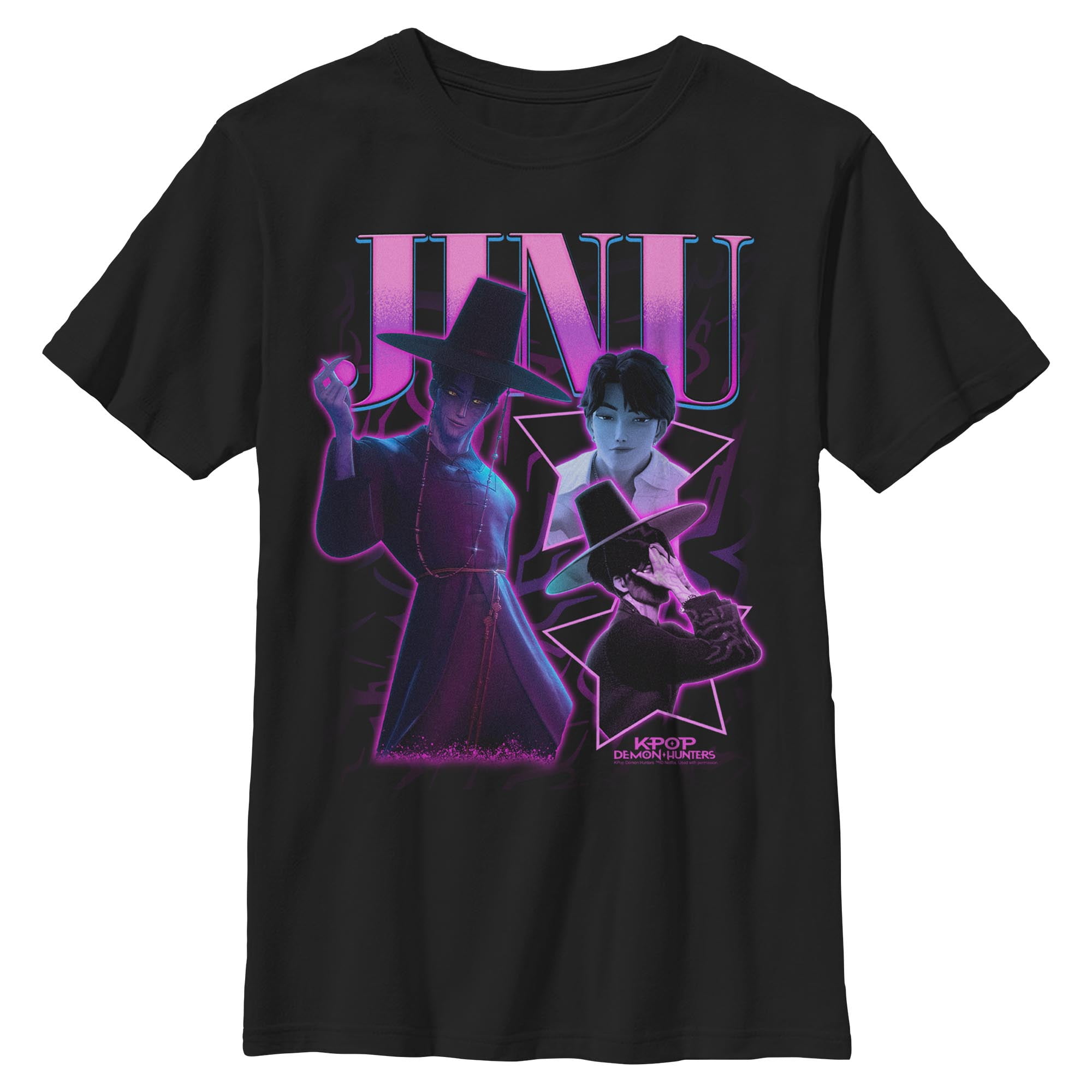 Boys KPop Demon Hunters Jinu Saja Collage T Shirt - Walmart.com