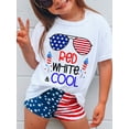 Boys Kids 4th of July Red White and Cool Sunglasses Girls Kids T-Shirt ...