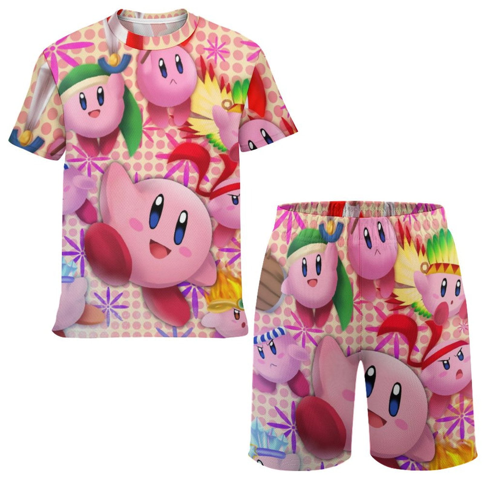 Boys Kirby Short Sleeve Mesh T-Shirt And Shorts Outfit Set Summer ...