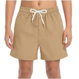 Boys Knee Length Shorts Elastic Waist Relaxed Fit Shorts With ...