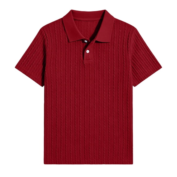 Boys Knit Short Sleeve Shirt Comfortable Casual Crewneck Tee for Kids ...