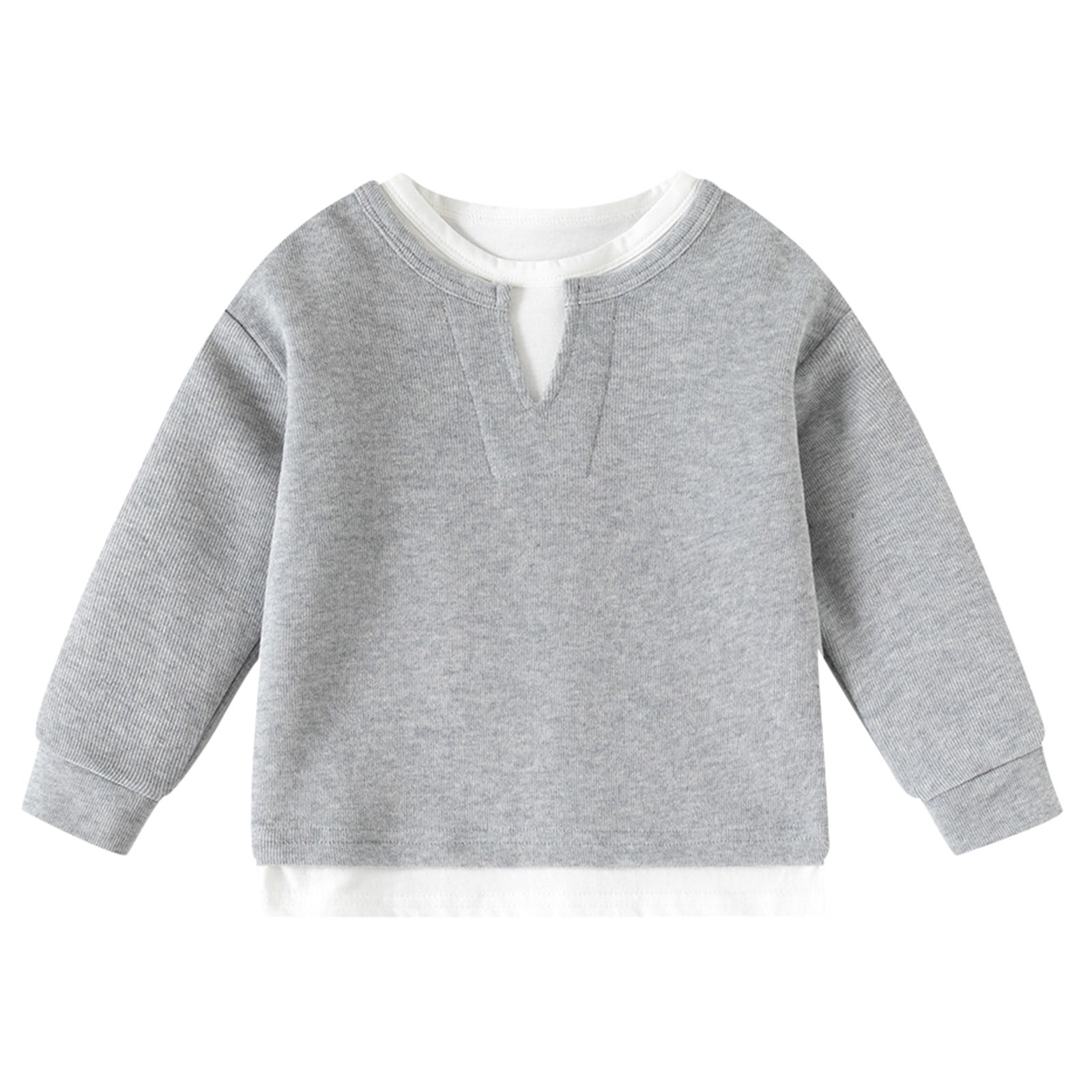 Boys Layered Long Sleeve Shirt for Outdoor Casual Wear Crafted for Kids ...