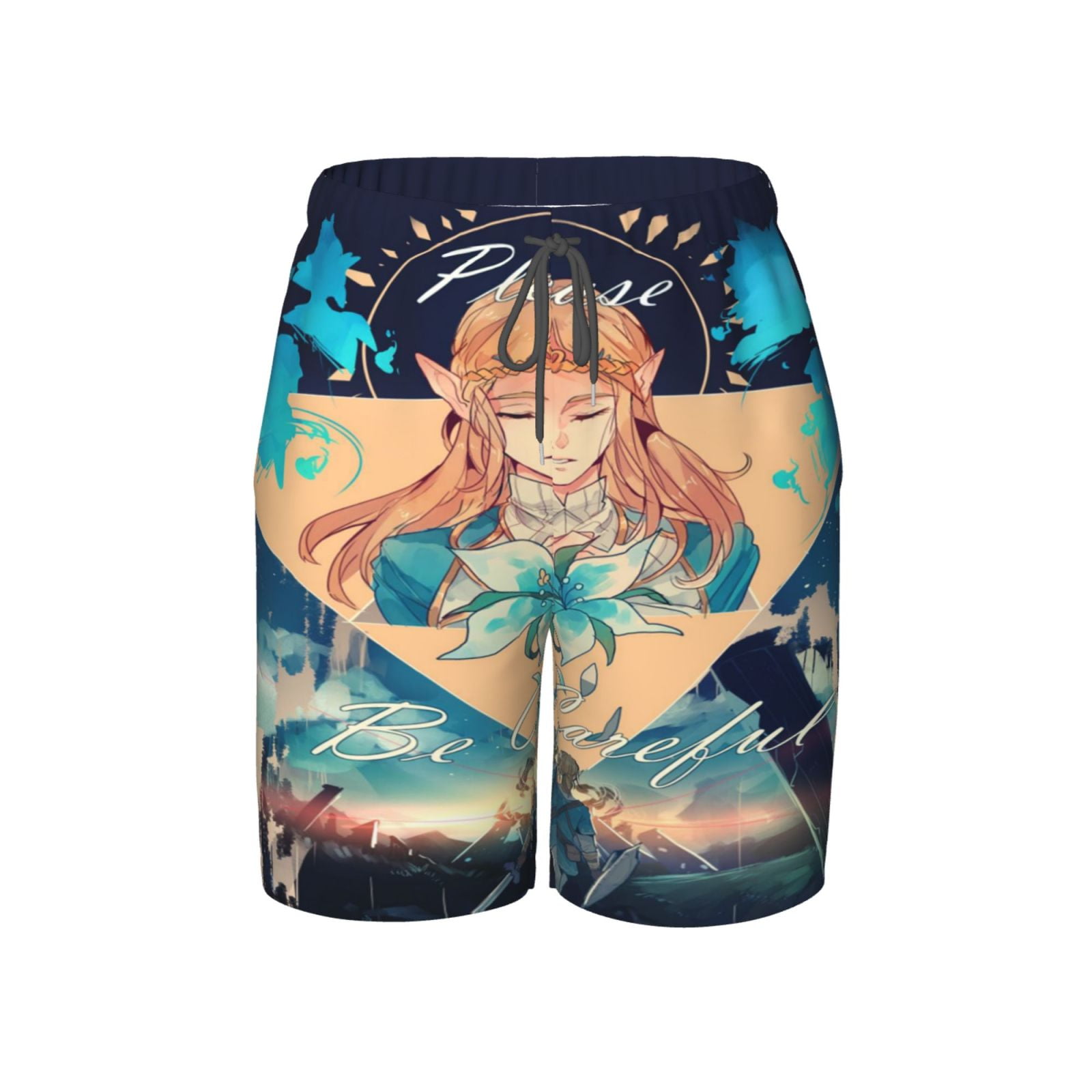 Boys Le-Gend 0f Zel-,Da0 Swim Trunks With Mesh Liner Kids Cartoon Quick ...