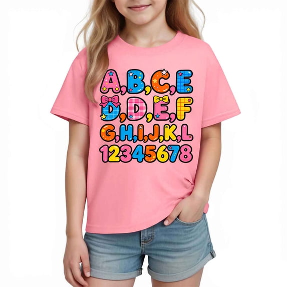 Boys Learning T-Shirt | Alphabet Numbers Graphic Tee | 100% Cotton ...