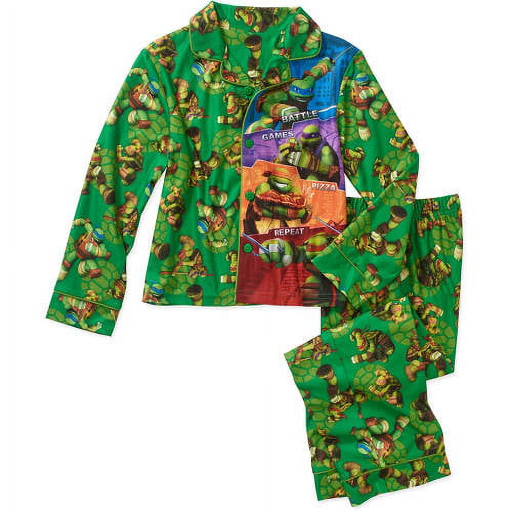 Boys' Licensed 2 Piece Poly Button Front Pajama Sleepwear Set ...
