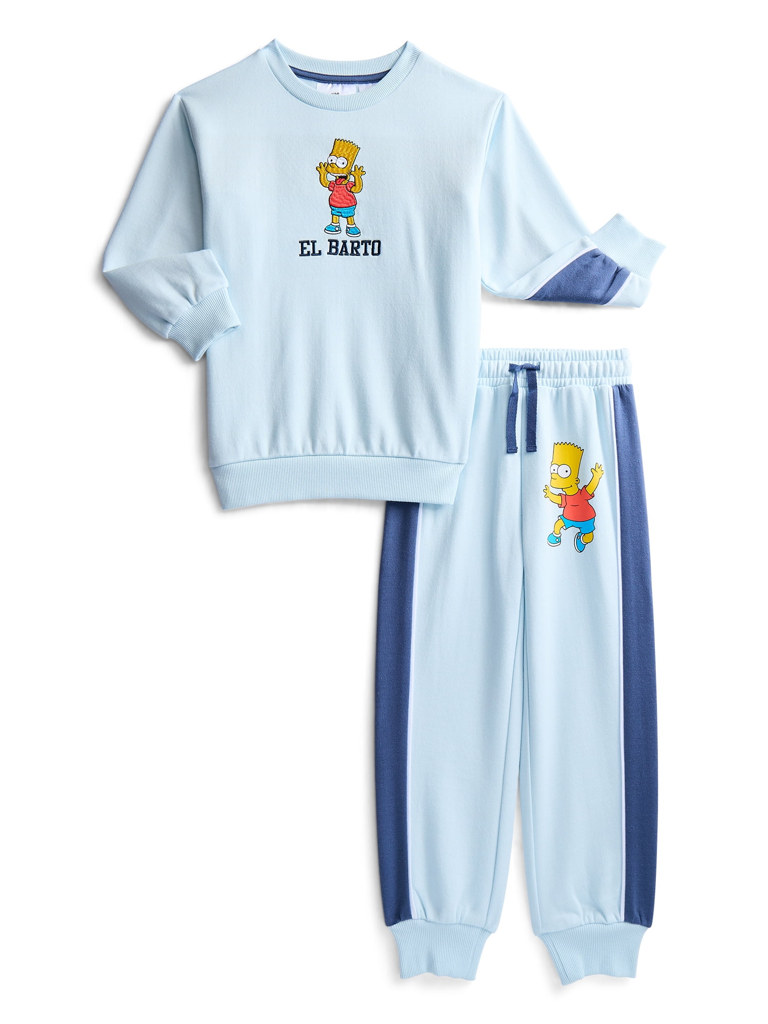 The Simpsons Boys El Barto Fleece Crewneck and Pants, 2-Piece Set ...