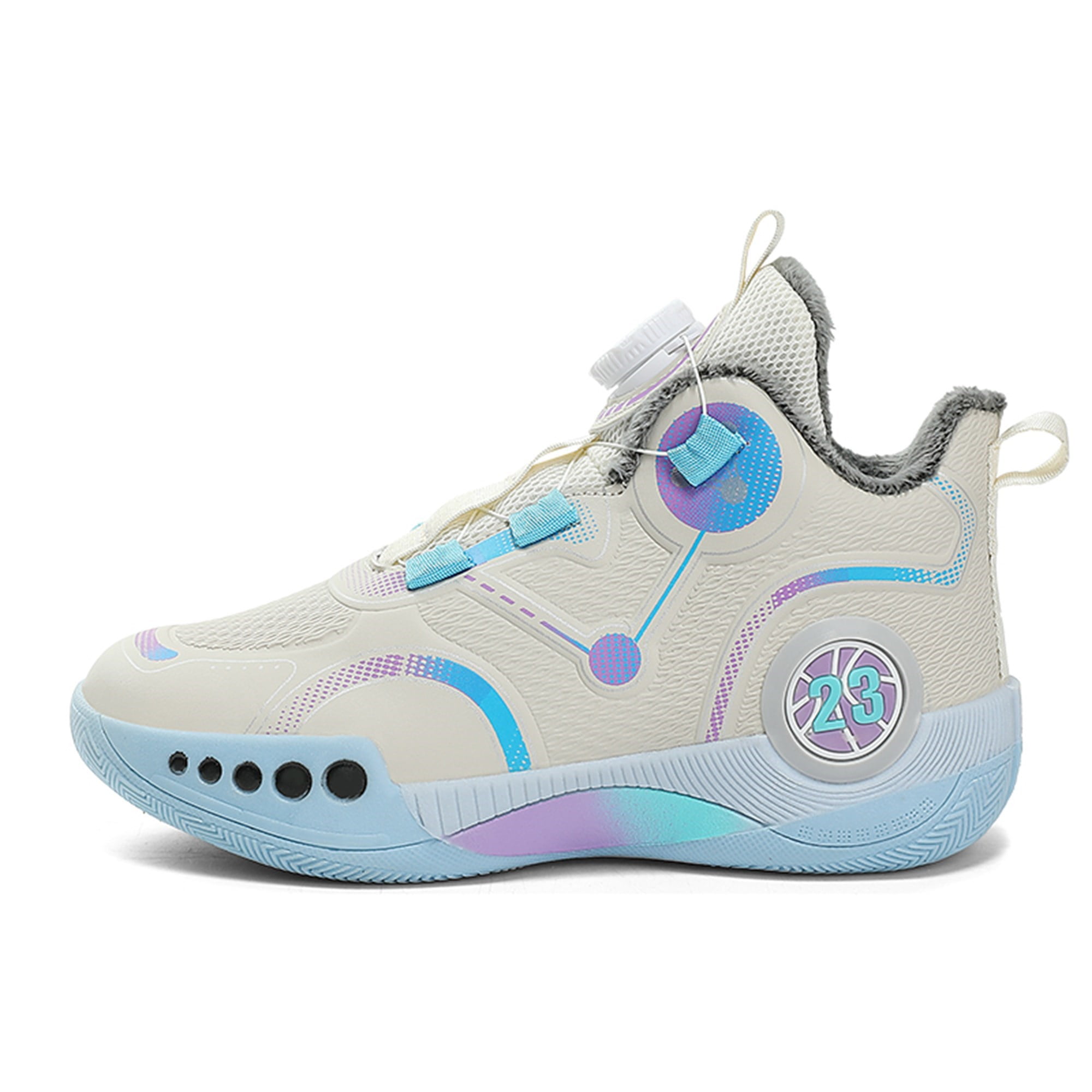 Boys Lightweight Basketball Shoes Lace-up Running Shoe Kids School ...