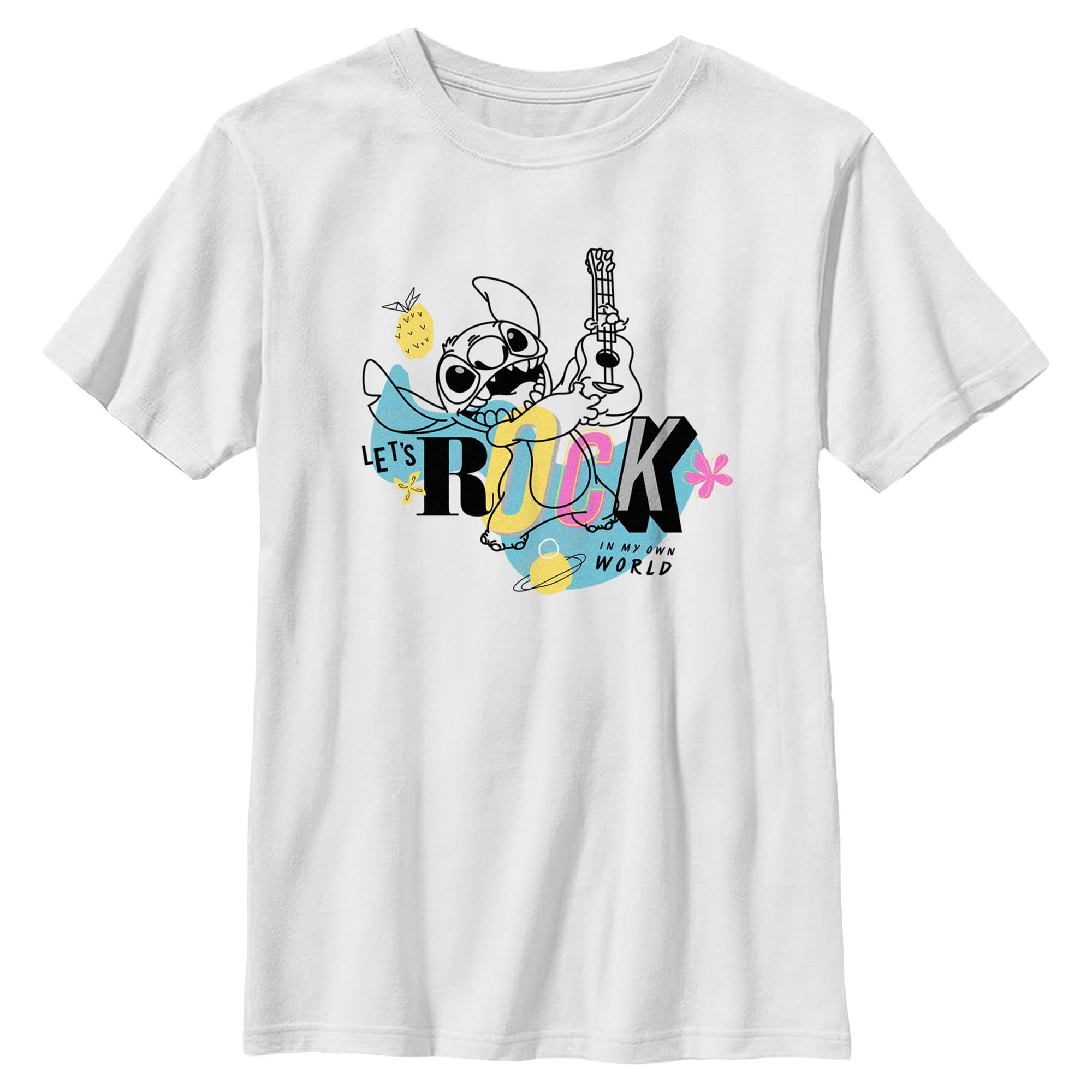 Boys Lilo & Stitch Let's Rock In My Own World T Shirt - Walmart.com