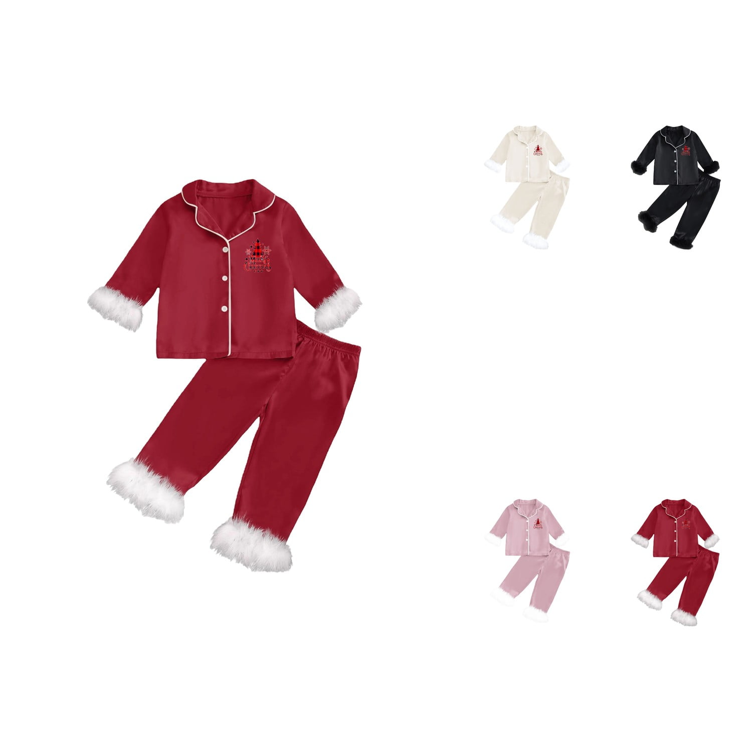 Boys Long Sleeve Open Front Cardigan Pajama Set Loungewear Outfit For ...