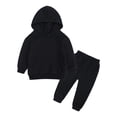 Boys Long Sleeved Hooded Trousers Suit Comfortable Plush Warm And ...